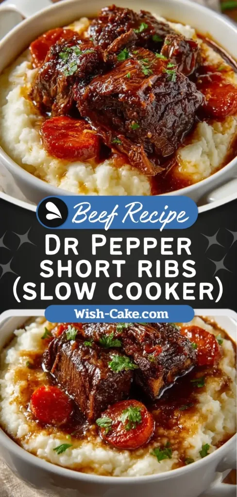 Dr Pepper Short Ribs Slow Cooker Bold - Wish-Cake.com