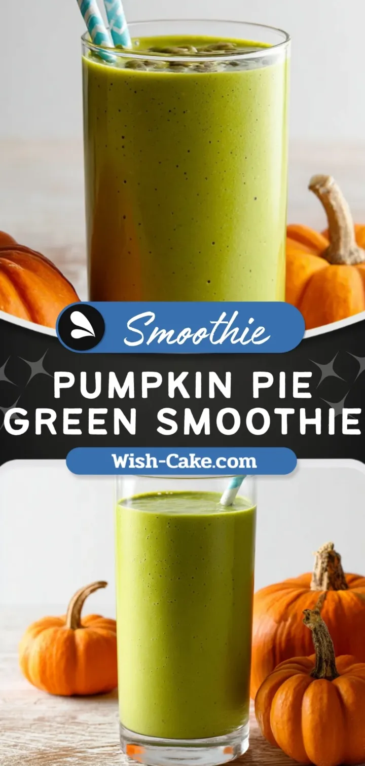 Pumpkin Pie Green Smoothie Without Guilt - Wish-Cake.com